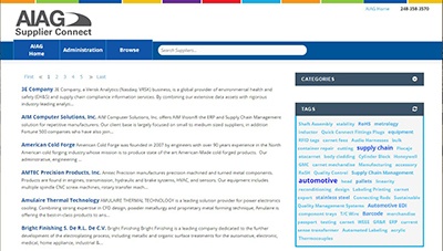 Is your company listed in the AIAG Supplier Connect Database?